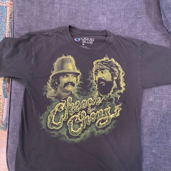 Liquid Blue | Shirts | Cheech And Chong Green Smoke T Shirt | Poshmark
